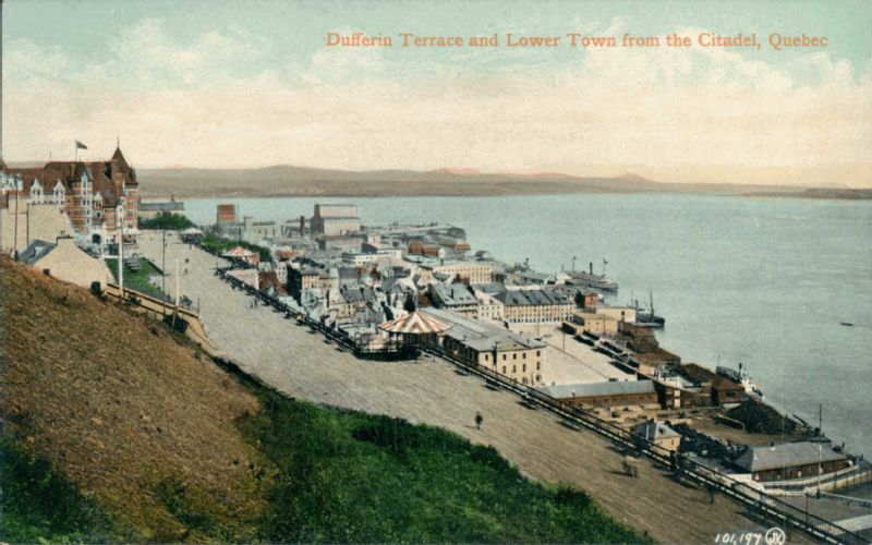 Dufferin Terrace and Lower Town from the Citadel, Quebec | BAnQ numérique