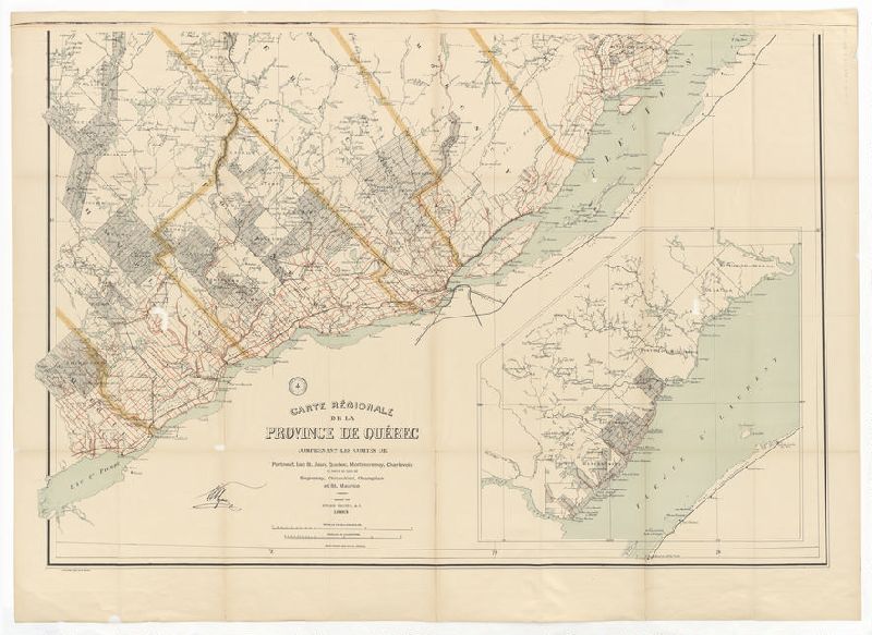 Carte régionale [no 3] de la Province de Québec comprenant les comtés ...