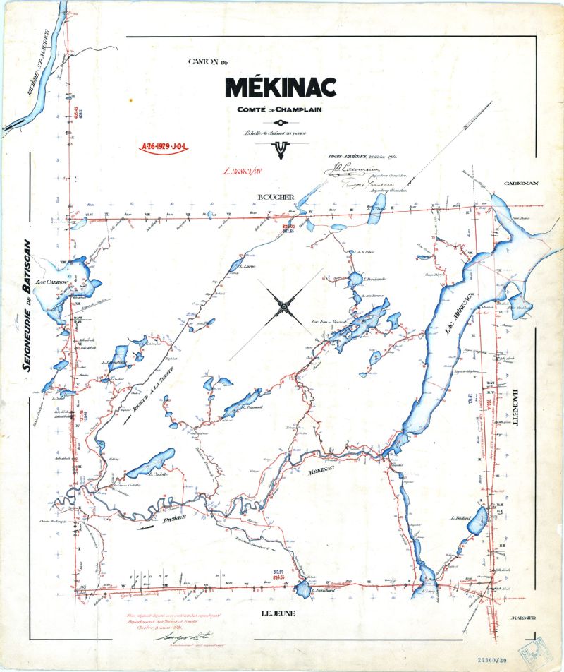 Canton De Mékinac Comté De Champlain Banq Numérique