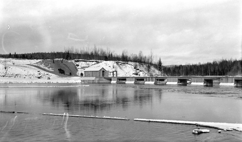 Rivière Manouane - Reconstruction du barrage B: vue panoramique | BAnQ ...