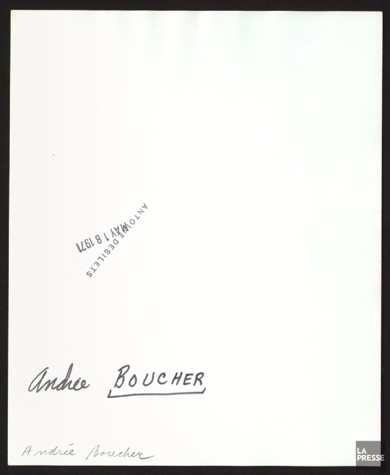 Andrée Boucher, 1938- | BAnQ numérique