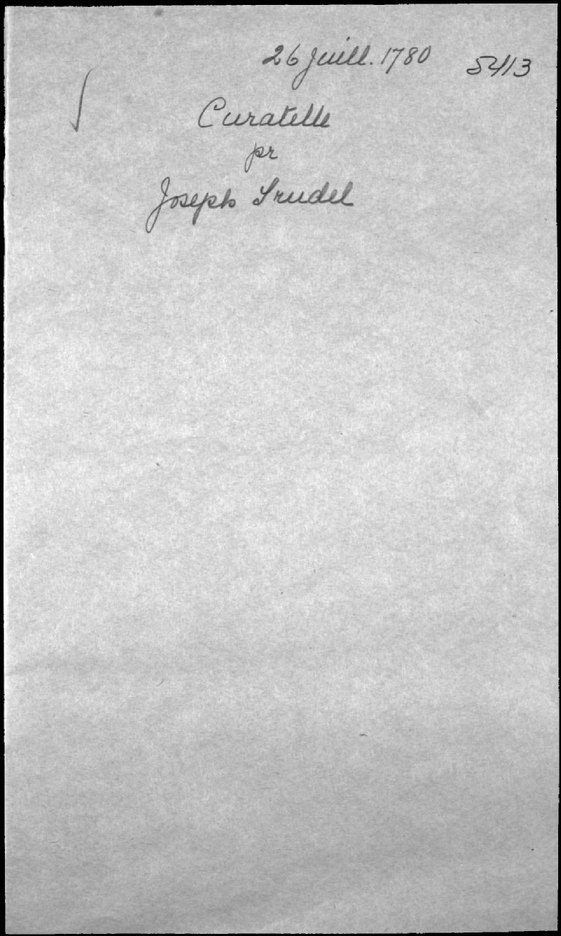 Curatelle aux enfants absents de Joseph Trudel, boulanger de la ville ...