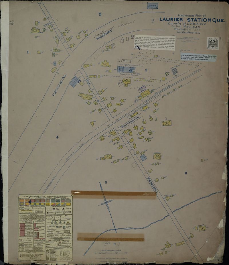Insurance plan of Laurier Station Que. county of Lotbinière / | BAnQ ...