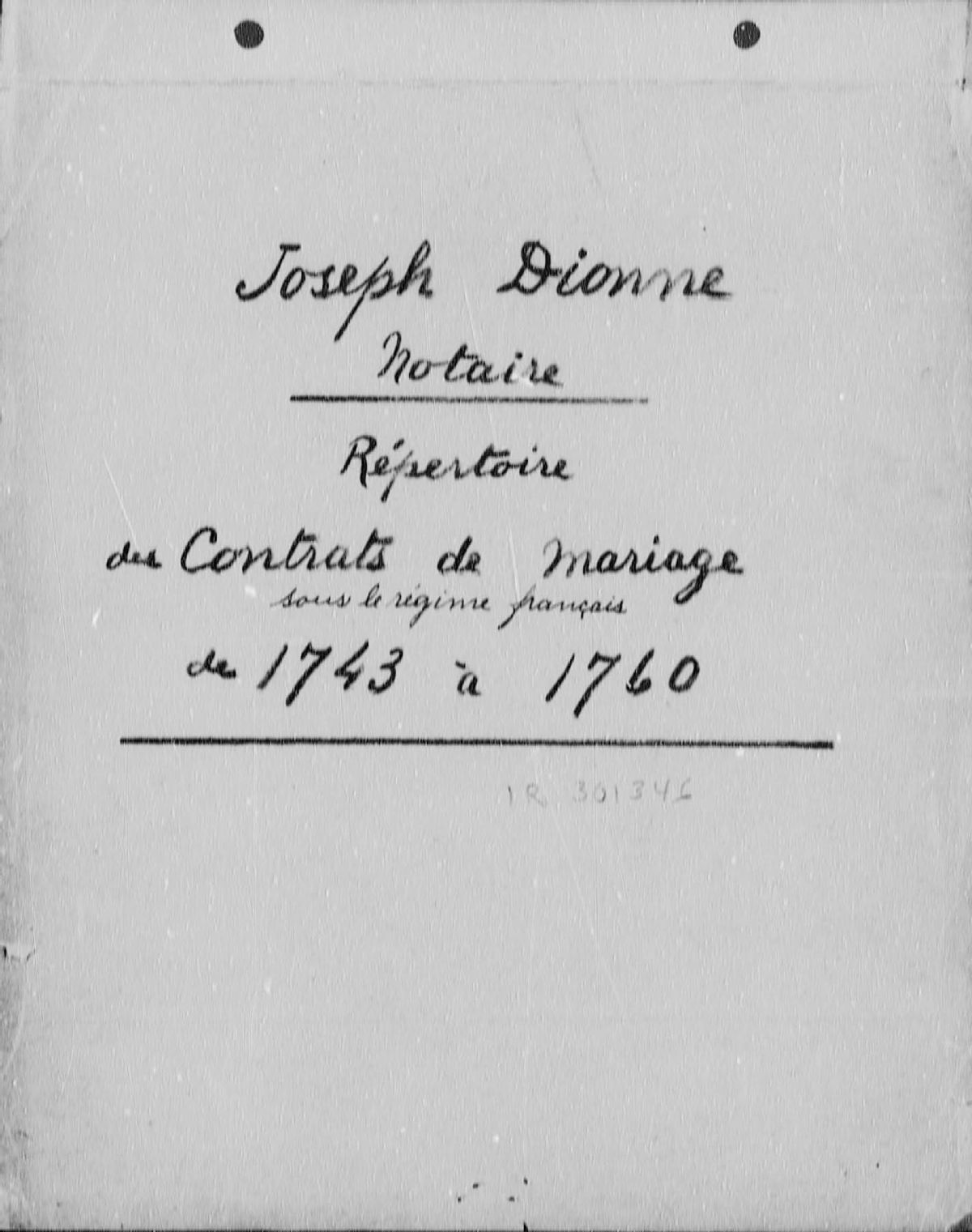 Joseph Dionne | BAnQ Numérique