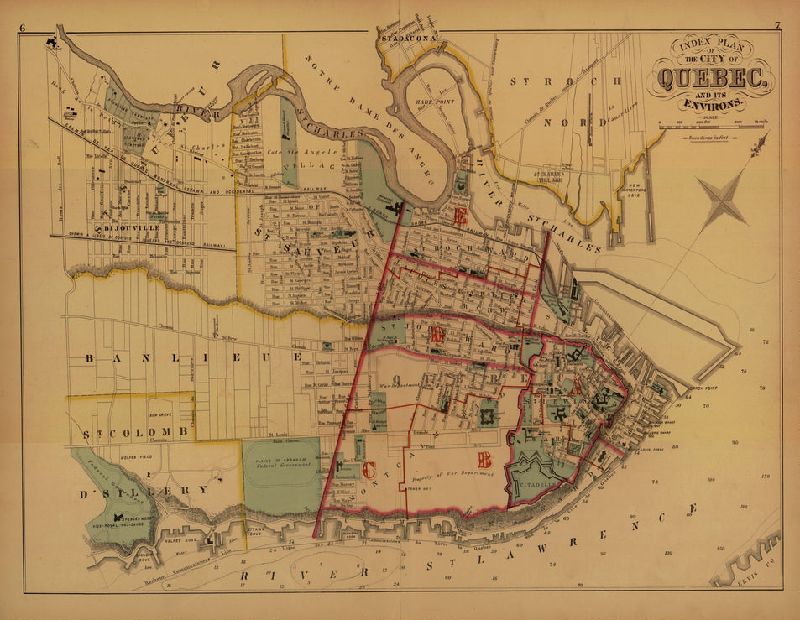 Atlas of the city and county of Quebec from actual surveys, based upon ...