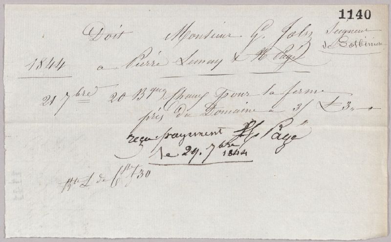 Compte acquitté de Pierre Lemay et H. Pagé | BAnQ numérique