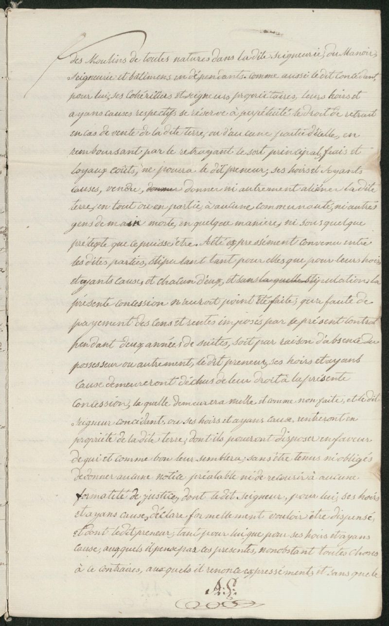 Concession par Thomas Gamelin Launière à Charles Labrecque | BAnQ numérique