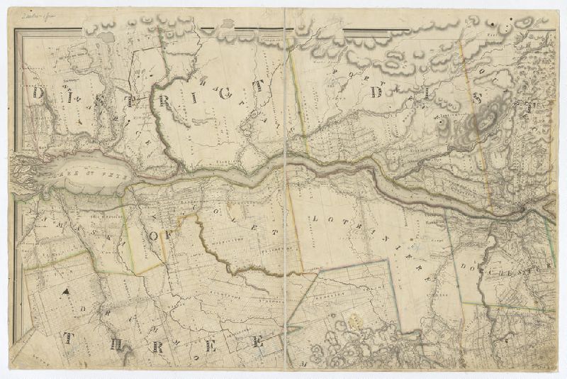 Topographical map of the District of Quebec, Three Rivers, St. Francis ...