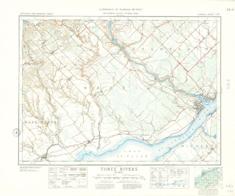 [Carte topographique du Canada à l'échelle de 1:63 360]. 31-I-07, Three ...