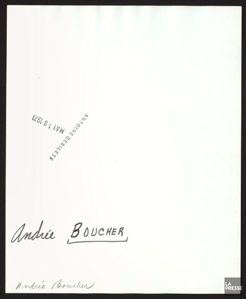 Andrée Boucher, 1938- | BAnQ numérique