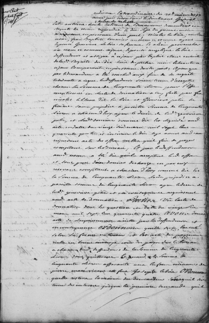 Requête entre Antoine Houle, demandeur, contre Nicolas Labrie, Jean ...