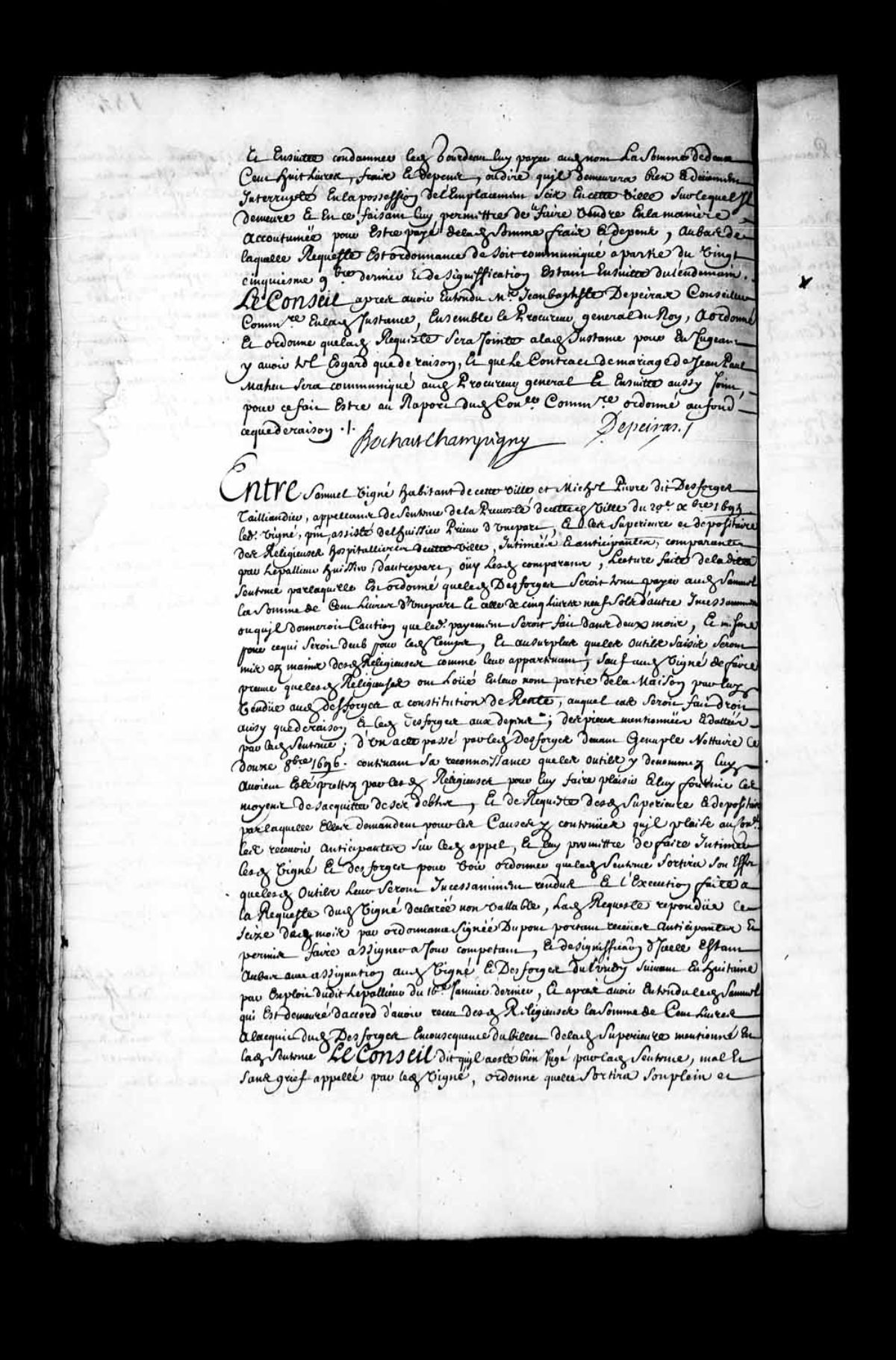 Jugement déclarant qu'il a été bien jugé dans la cause de Samuel Vigné ...