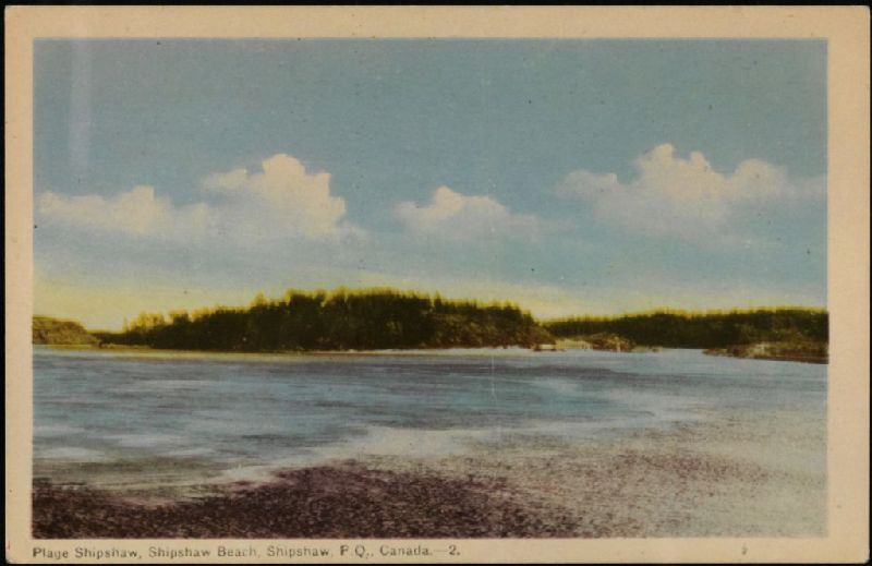 Plage Shipshaw, Shipshaw Beach, Shipshaw, P.Q., Canada. | BAnQ numérique
