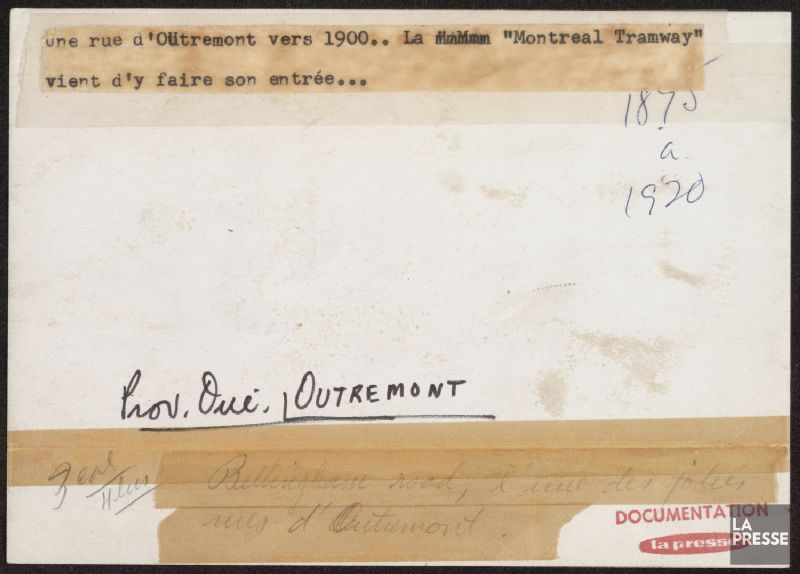 Outremont, Québec | BAnQ numérique