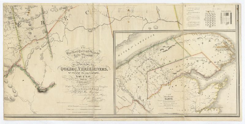 Topographical map of the District of Quebec, Three Rivers, St. Francis ...