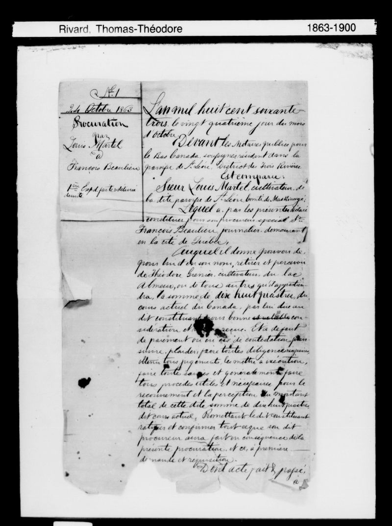 Thomas-Théodore Rivard | BAnQ numérique
