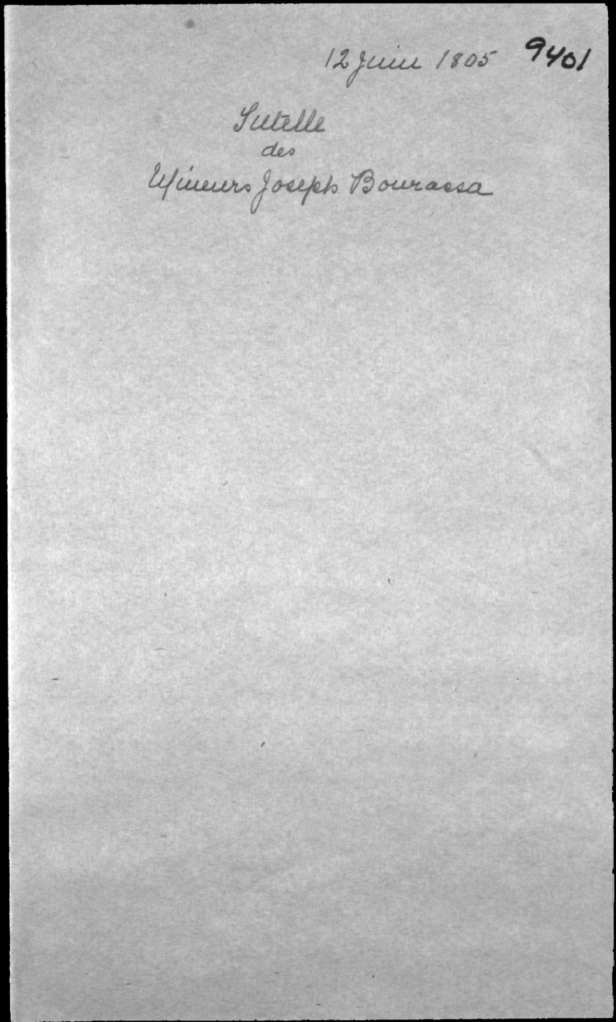 Tutelle des enfants mineurs de Joseph Bourassa, habitant de Saint ...