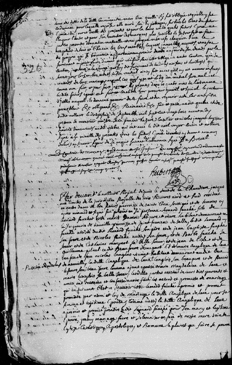 Contrat de mariage passé pardevant maître Dehornay (Dehorné - Dehornais ...