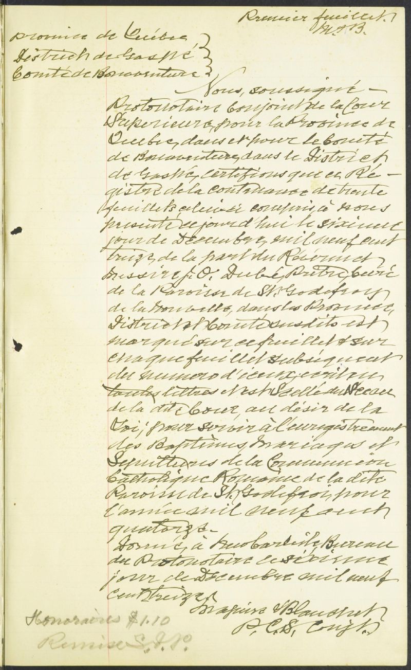 Saint-Godefroi | BAnQ numérique