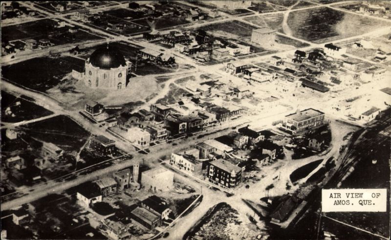 Air view of Amos, Que. | BAnQ numérique