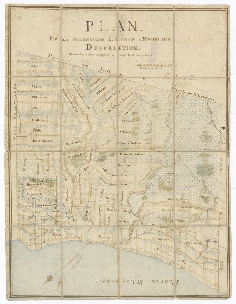 Plan de la seigneurie de Lauzon | BAnQ numérique