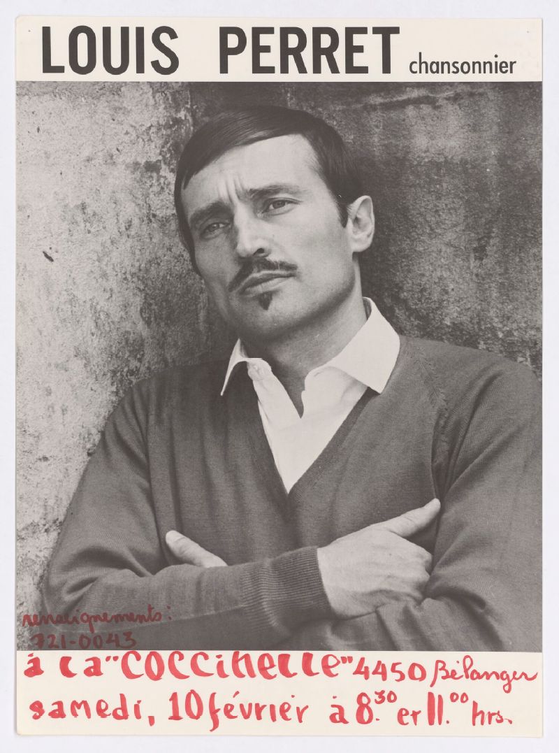 Louis Perret, chansonnier à la "Coccinelle" | BAnQ numérique