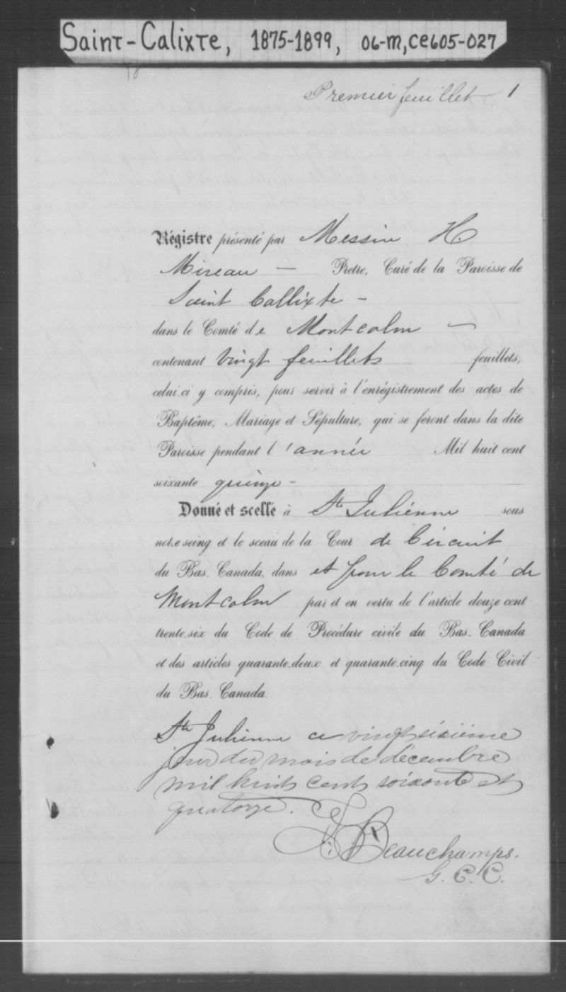 Saint-Calixte | BAnQ numérique