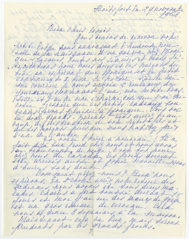 Correspondance de Charles et Antoinnette de Bruyne à Omer et Gabrielle ...