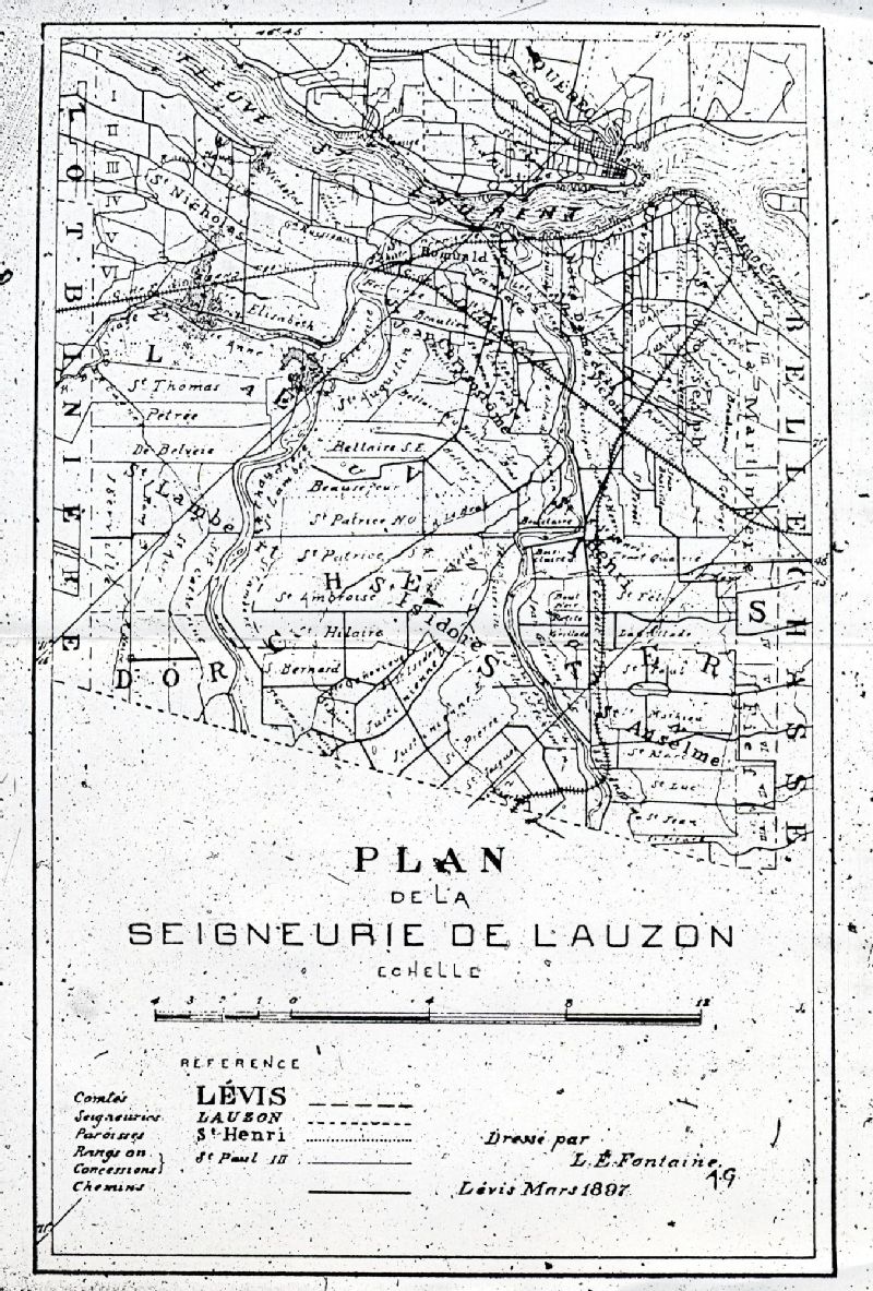 Plan de la Seigneurie de Lauzon | BAnQ numérique