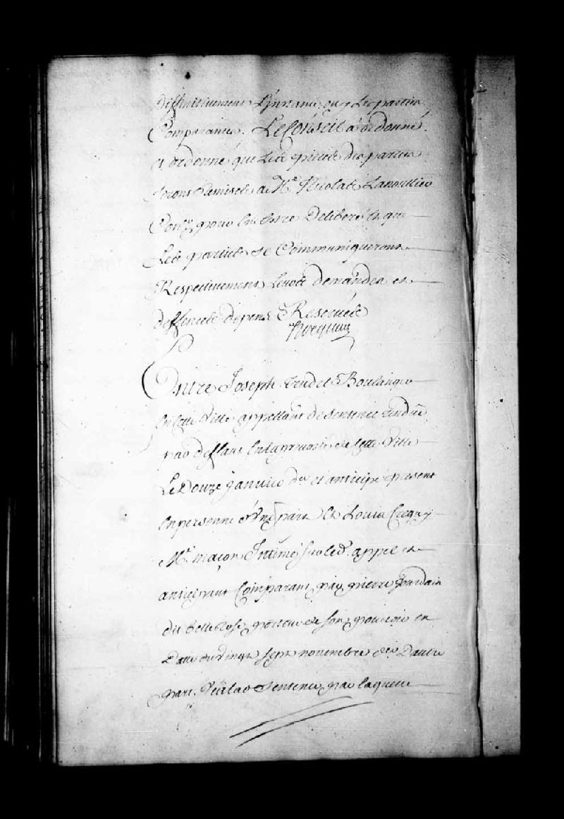 Appel mis à néant de la sentence rendue en la Prévôté de Québec, le 12 ...