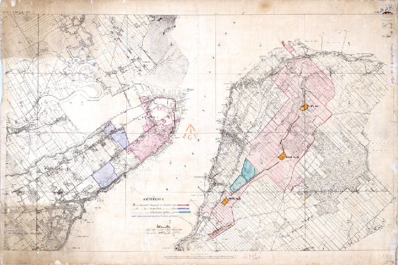 Contoured plan of the environs of Quebec, Canada East, surveyed in 1865 ...